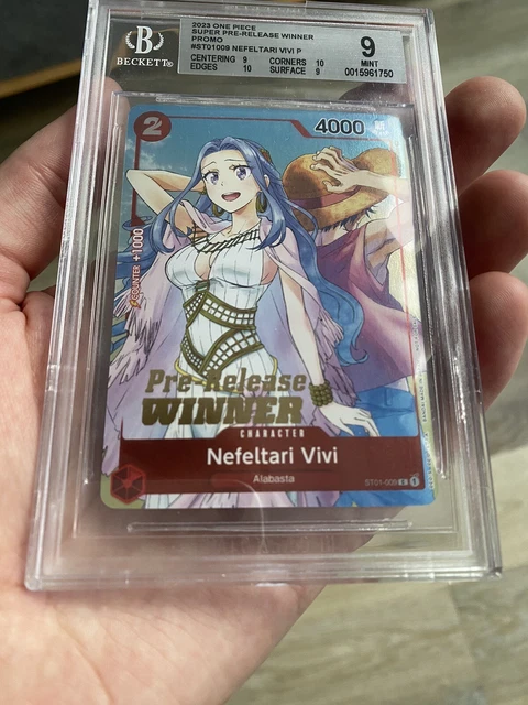 ONE PIECE CARD Game Nefeltari Vivi Pre-Release Winner ST01-009 Englisch BGS 9 EUR 149,99 ...