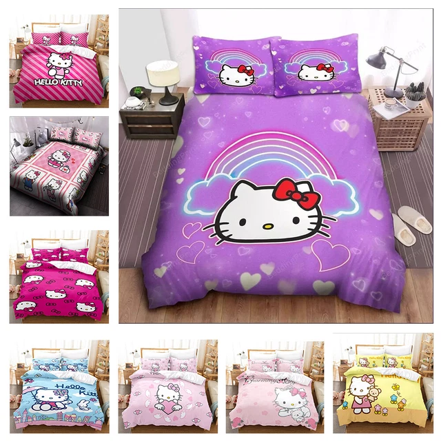 CARTOON HELLO KITTY Duvet/Quilt/Doona Cover Single/Double/Queen/King ...
