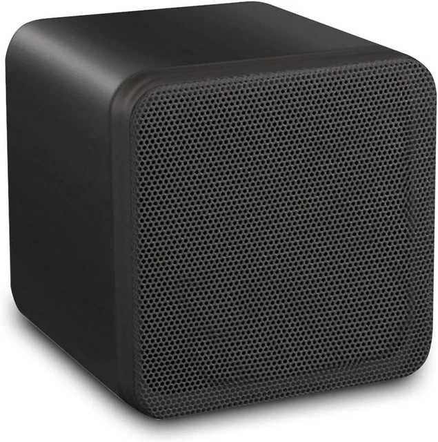HIFI BOOKSHELF STEREO Speakers 80W Compact Cube Home Cinema Pair Black ...