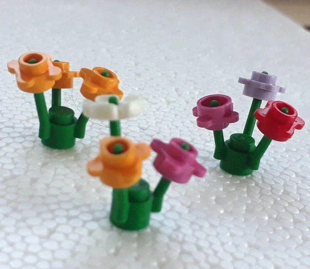 LEGO PLANT FLOWER (9x) and flower Stem with Stud and 3 Stems (3x) $4.60 ...