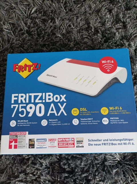 AVM FRITZ!BOX 7590 AX V2 WiFi 6 WLAN Router / Dual-Band (20002998) *NEU&OVP* EUR 210,00 ...