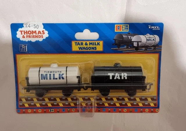 THOMAS THE TANK Engine & Friends ERTL TAR AND MILK WAGONS TANKERS NEW ...