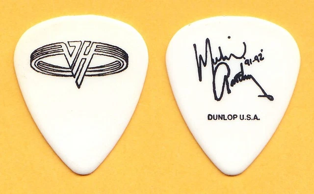 VAN HALEN MICHAEL Anthony Signature White Guitar Pick - 1991 Tour EUR ...