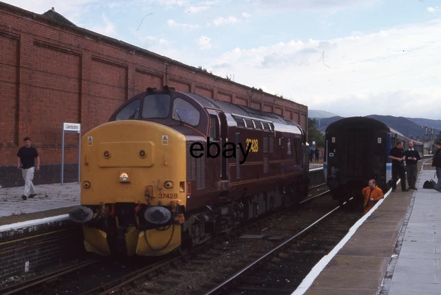 35MM RAILWAY SLIDE- Diesel Electric Loco Class 37. 37428 @ Llandudno £2 ...