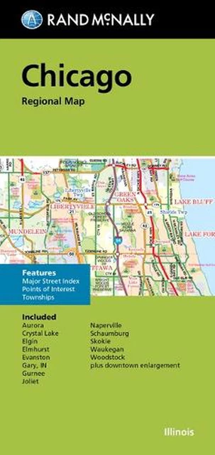 RAND MCNALLY FOLDED Map: Chicago Regional Map by Rand McNally (English ...