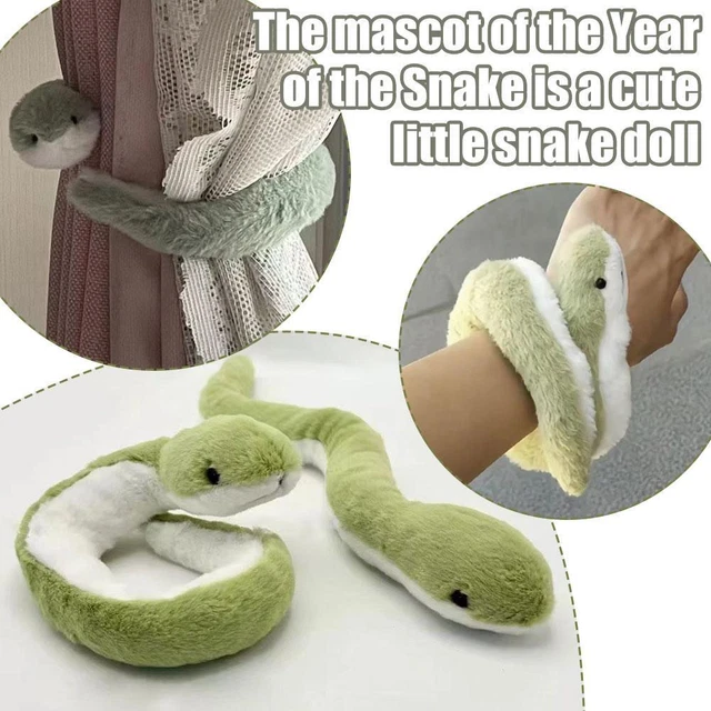PLUSH SNAKE STUFFED Animal 2025 Toy Cartoon Green Snake Gift Doll New ...