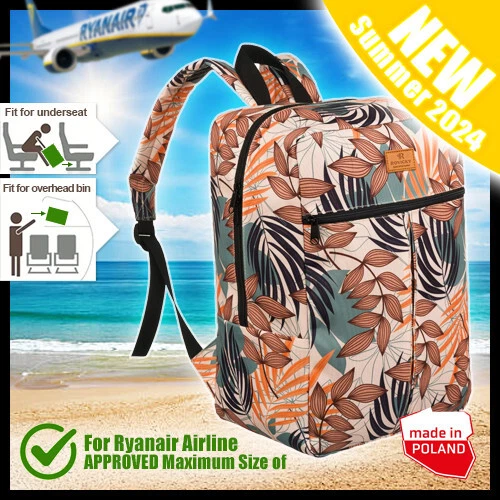 BROWN FREE 10KG Holiday City Overhead Locker Hand Lagguage Bag RYAN AIR ...