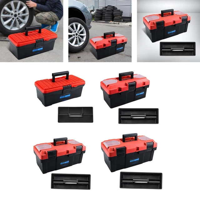 TOOL BOX STORAGE Toolboxes Lockable Plastic,Container Case Portable for ...