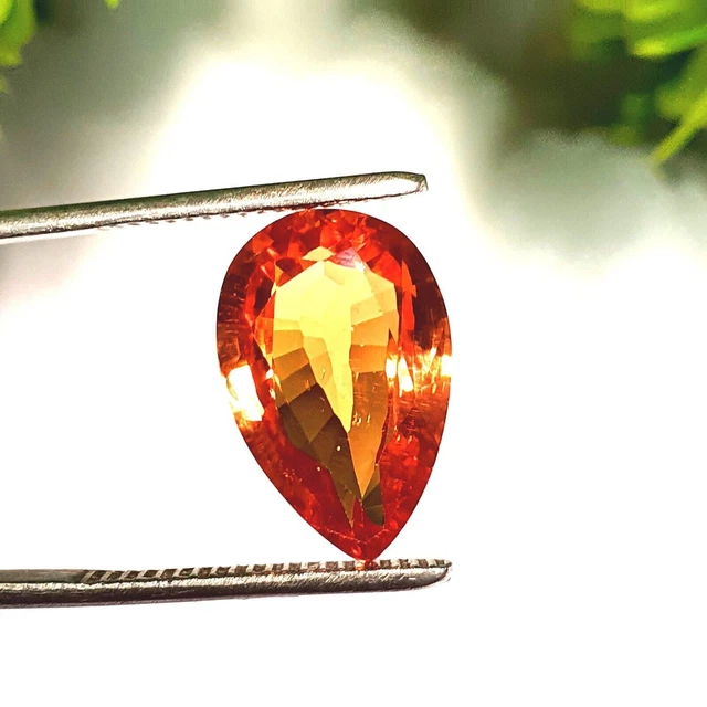 CERTIFIED YELLOW CITRINE 9 Ct Pear Shape Faceted Cut Loose Gemstone ...