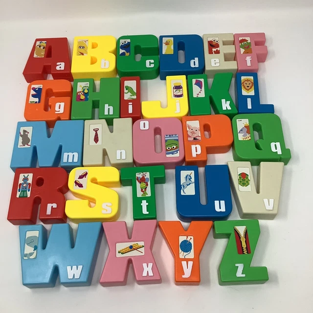 SESAME STREET ALPHABET Block 3D Character Letters 3” COMPLETE SET ...