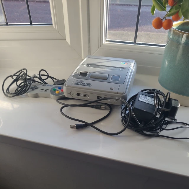 SUPER NINTENDO ENTERTAINMENT System (SNES) Console | All Cables | 1 ...