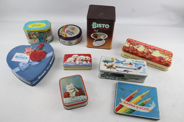 ADVERTISING TINS RETRO Vintage Cadburys Roses Butlins 90s Nostalgia ...