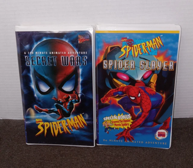 VINTAGE SPIDER-MAN VHS Lot of 2 Secret Wars & Spider Slayer Marvel ...