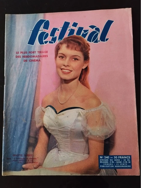 FESTIVAL N°240 DE 1953; Roman-Photo/ Brigitte Bardot/ Alfred Zukor/ ISa ...