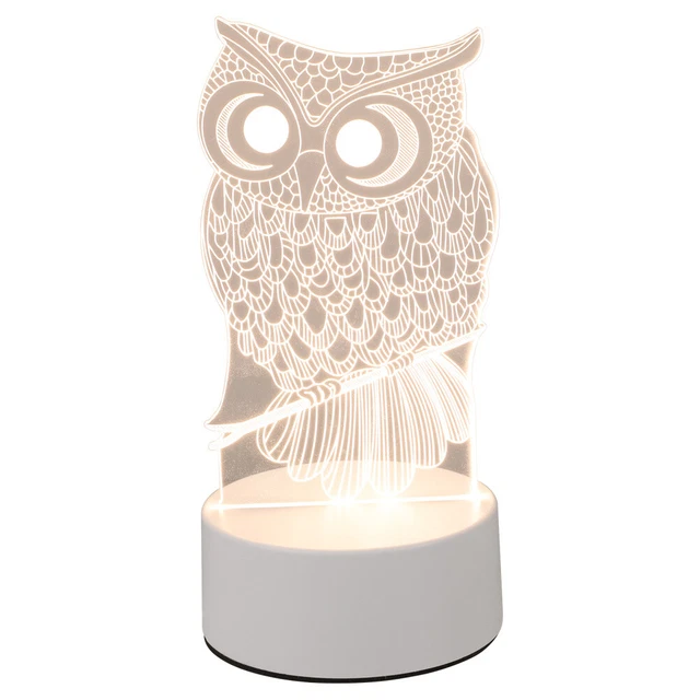 3 D CUTE Lamp Animal Lamps Owl Night Light USB Bedside Child Baby £13. ...