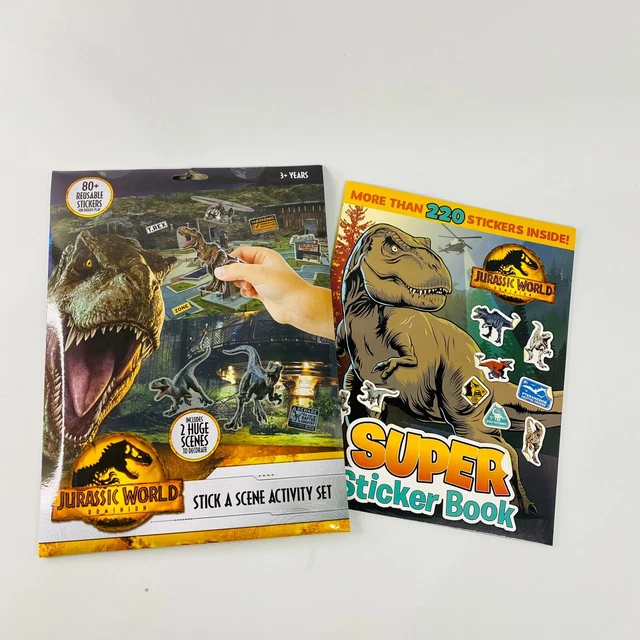 JURASSIC WORLD DOMINION Stick A Scene Set with Reusable Stickers ...