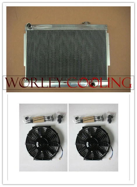 2 ROW RADIATOR and fans for Holden Torana LH LX V8 with chev engine ...
