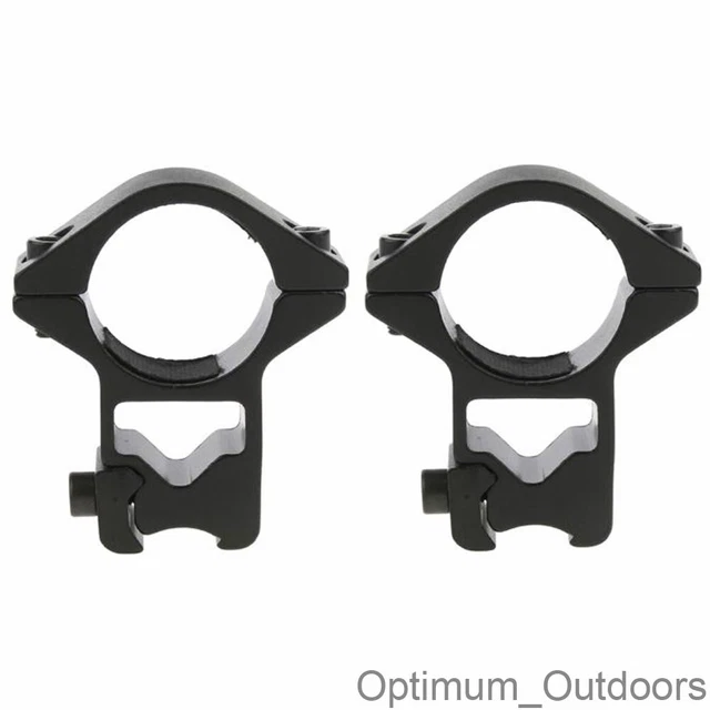 HIGH PROFILE SCOPE Mounts 25mm Rings / 11mm Dovetail Gun Rifle Rail ...