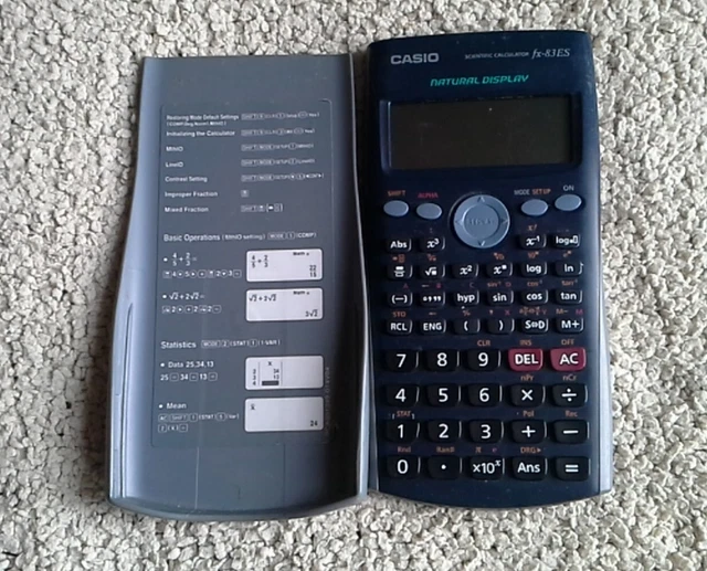 CASIO FX-83ES SCIENTIFIC Calculator - Working - Hard Case with Cover GC ...