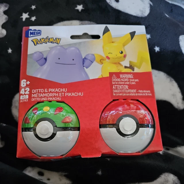 POKÉMON MEGA CONSTRUCTION Set Poké Ball Collection: Pikachu & Ditto £10 ...