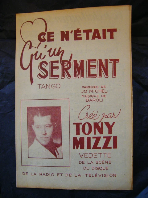 PARTITURA CE N'ERANO Solo Promesse Tony Mizzi Foglio Musicale EUR 13,47 ...