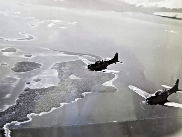 VINTAGE WW2 OFFICIAL Usmc Original Photo Guadalcanal: Marine Bombing ...