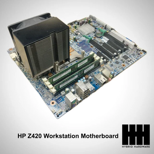 HP Z420 WORKSTATION Motherboard/CPU/Heatsink/Memory combo REG ECC ...