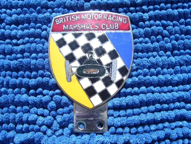 VINTAGE 1960S BRITISH MOTOR RACING MARSHALS CLUB CAR BADGE~EARLY BMRMC ...