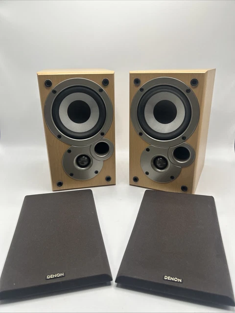 DENON BY MISSION SC-M50 Bookshelf HiFi Speakers Beech 20-50w 6 Ohms £29 ...
