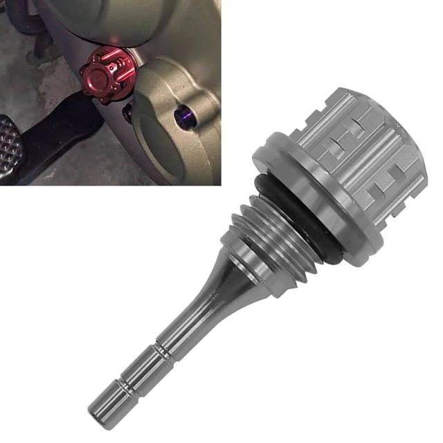 ENGINE CRANKCASE OIL Dipstick Plug Oil Level Gauge Titanium For GY6 BWS ...