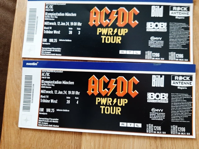 AC/DC IM MÜNCHEN am 12.06.2024, 2 Karten - Nebeneinander, Guter ...