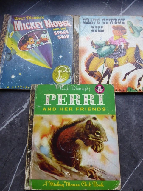 VINTAGE LITTLE GOLDEN BOOK Walt Disney Mickey Mouse Club PERRI, COWBOY ... VINTAGE LITTLE GOLDEN BOOK Walt Disney Mickey Mouse Club PERRI, COWBOY ...