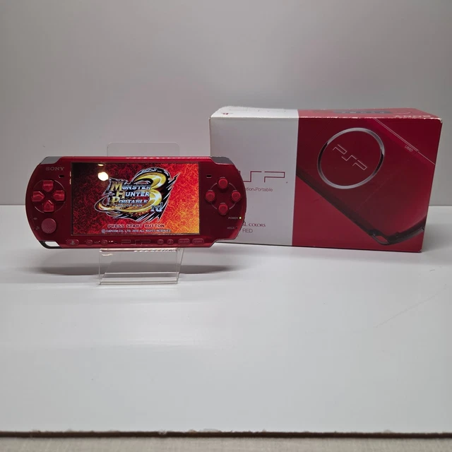 SONY PSP-3000 CONSOLE Radiant Red Handheld System Complete in box Near ...
