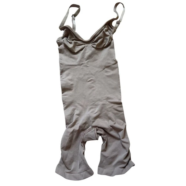 SKIMS SCULPTING MID Thigh Bodysuit Open Gusset Brown S/P Shapewear NWOT ...