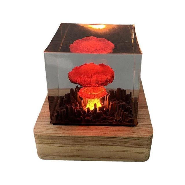 HANDMADE RESIN LED Atomic Bomb Model USB Desktop Decoration Night Light ...