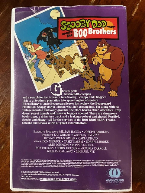 VHS SCOOBY DOO Meets The Boo Brothers Rare Hanna Barbera Worldvision ...