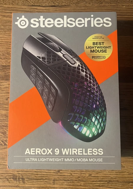 STEELSERIES AEROX 9 Wireless Ultra Lightweight MMO/MOBA Gaming Mouse ...