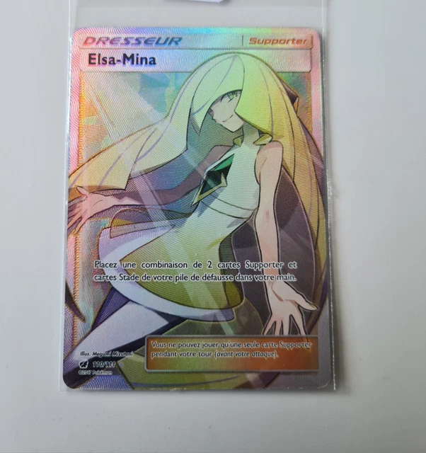 CARTE POKÉMON ELSA-MINA 110/111 SL4 Soleil & Lune Invasion Carmin FR ...
