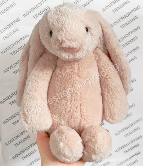 JELLYCAT RARE RETIRED Large Original Bashful Blush Bunny Plush Cuddly ...
