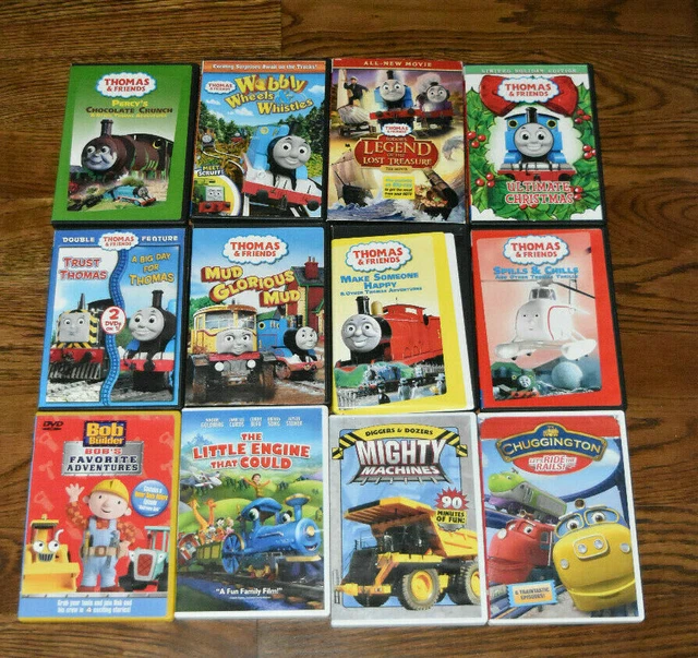 THOMAS THE TRAIN & Friends DVD, Chuggingston, Mighty Machines DVD Lot ...