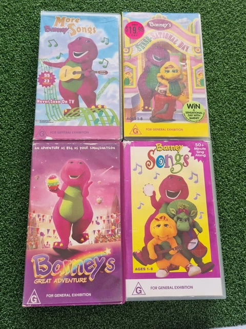 BARNEY VHS TAPES Lot Vintage 90s more songs sense sational day great ...