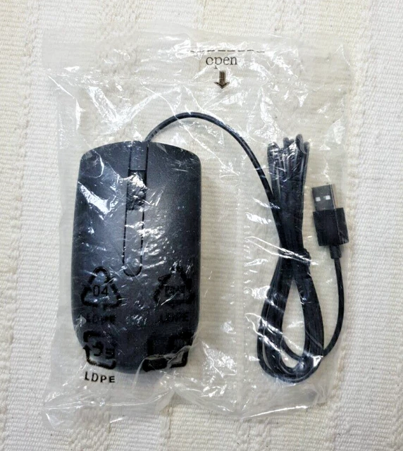 Dell Wired Usb Optical Mouse For Pc Laptop Computer Scroll Wheel In