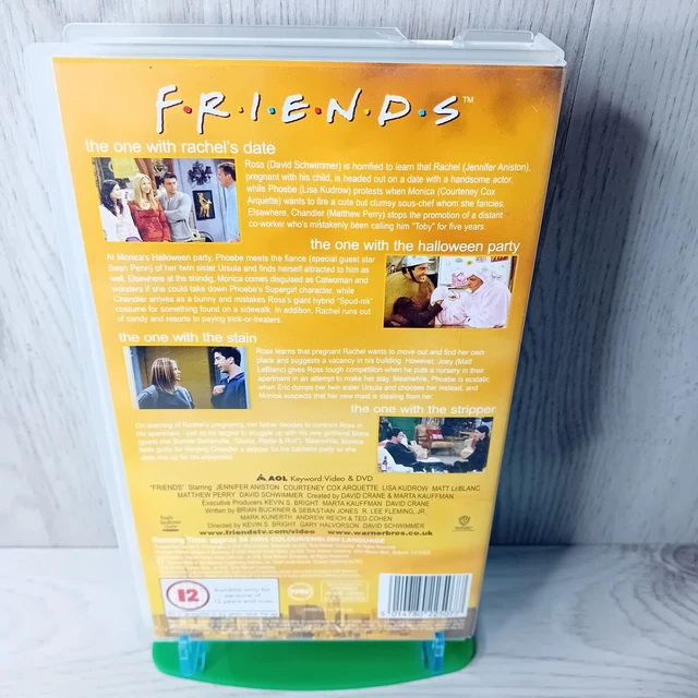 FRIENDS SERIES 8 Episodes 5-8 Vhs Tape - Rare Retro Movie Series Comedy ...