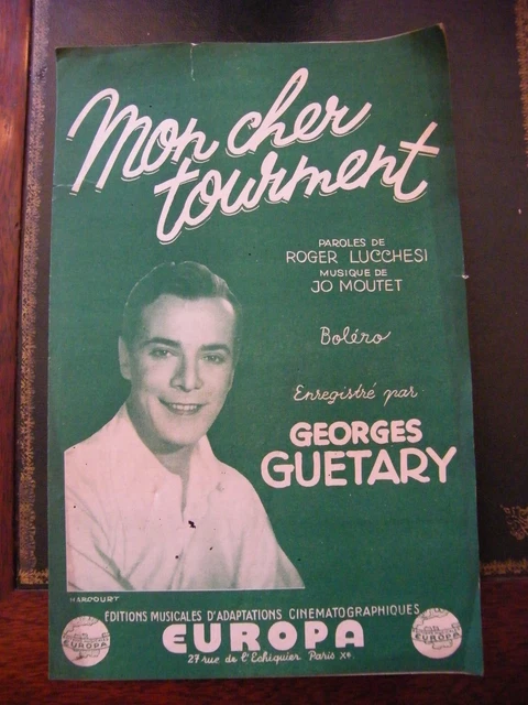 PARTITURA MON CHER Tormento Jo Moutet Georges Guétary EUR 17,35 ...