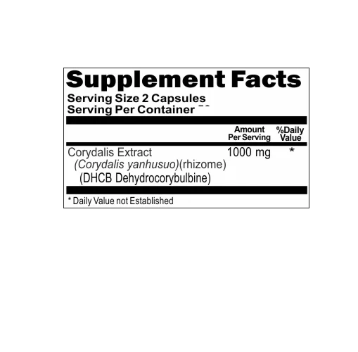 CORYDALIS EXTRACT DHCB 1000mg 3X200 Caps USA made £37.09 - PicClick UK