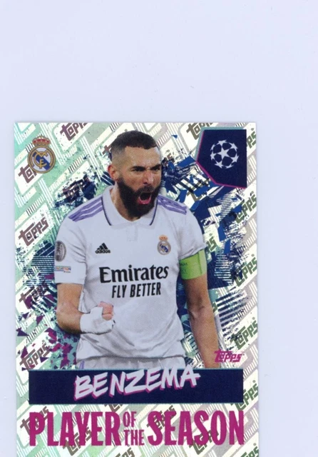 TOPPS CL 2022 2023 Karim Benzema 15 Real Madrid Champions League Foil ...