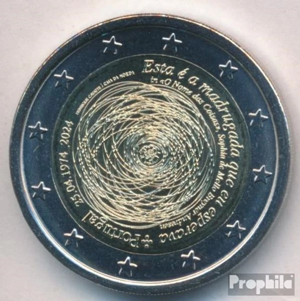 COINS PORTUGAL 2024 mint reissue: 2024 2 Euro Revolution $14.38 ... COINS PORTUGAL 2024 mint reissue: 2024 2 Euro Revolution $14.38 ...