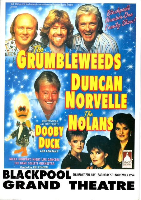 BLACKPOOL GRAND 1994 'BLACKPOOLS No1 FAMILY SHOW' THE GRUMBLEWEEDS ...