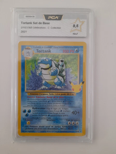 CARTE POKEMON TORTANK set de base célébrations 2/102 PCA 9,5 FR neuf ...