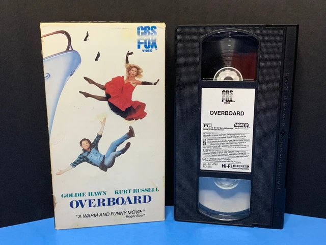 VHS OVERBOARD (CBS FOX, 1988) Comedy 1st Release Kurt Russell Goldie ...
